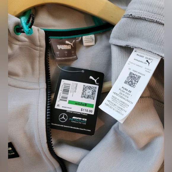 PUMA+Mercedes AMG | Shirts | Pumamercedes Amg Formula One Team Hooded ...